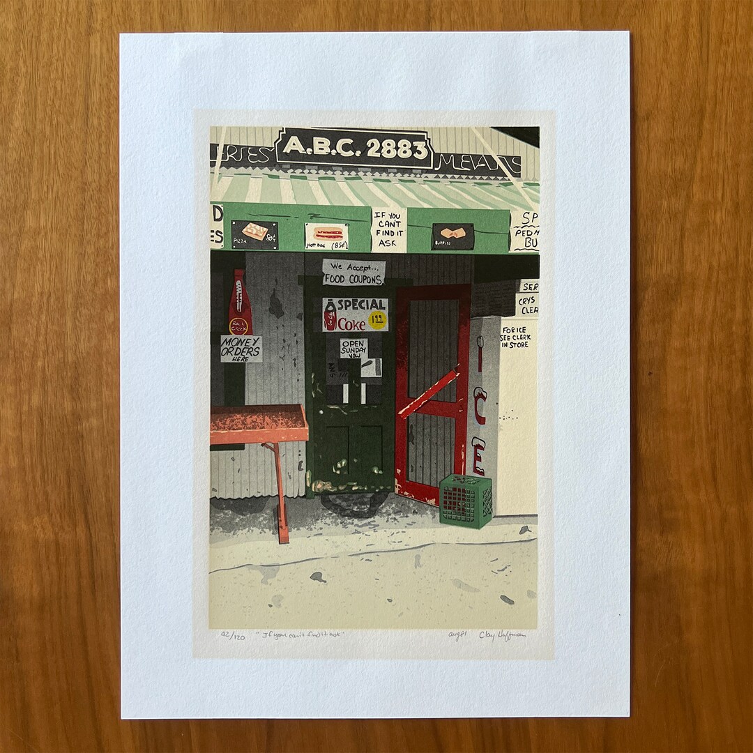 1981 Clay Huffman (1957-2001) Serigraphs of Rural Americana - Set of 2 ...