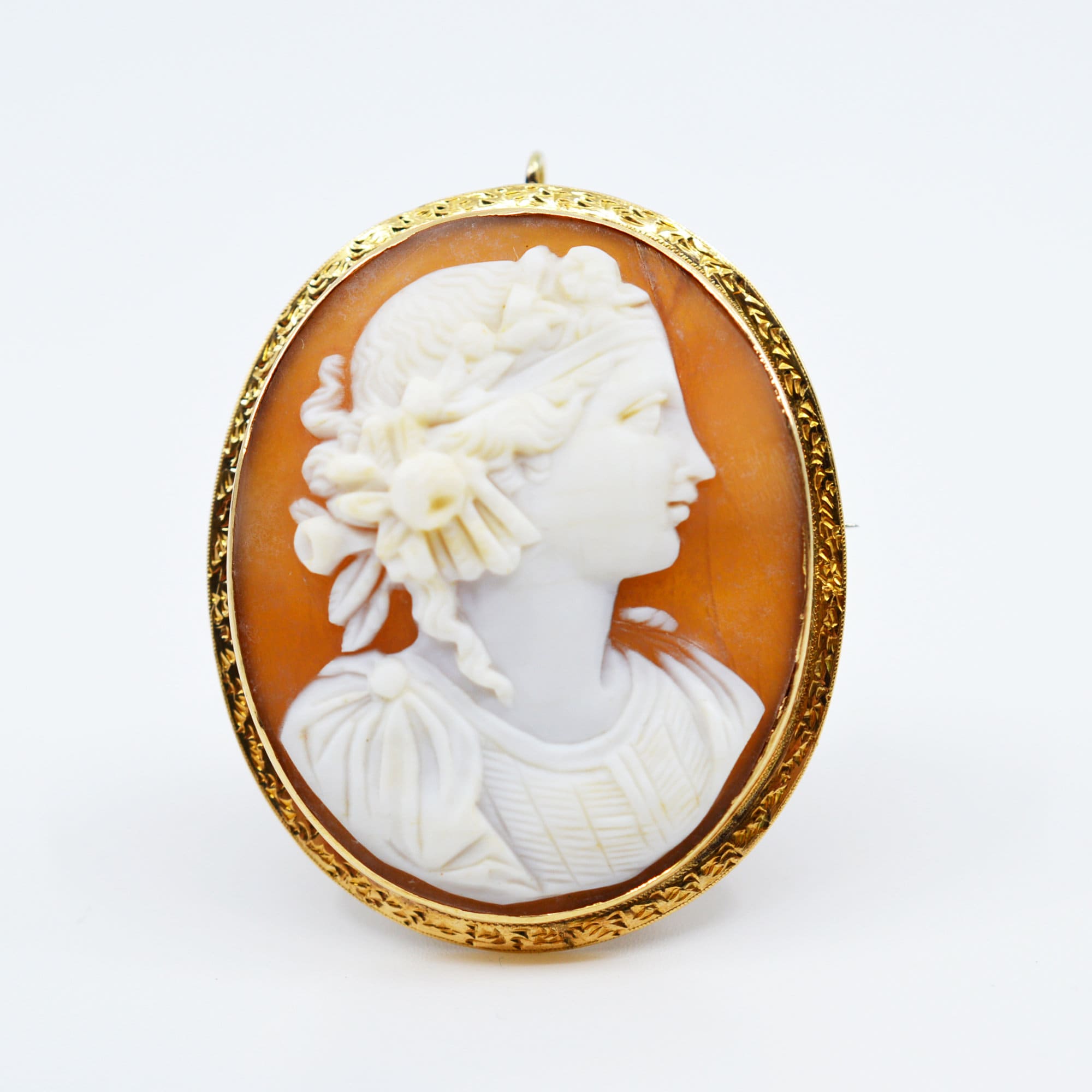 1860s 14K Carved Shell Cameo Brooch - Etsy.de