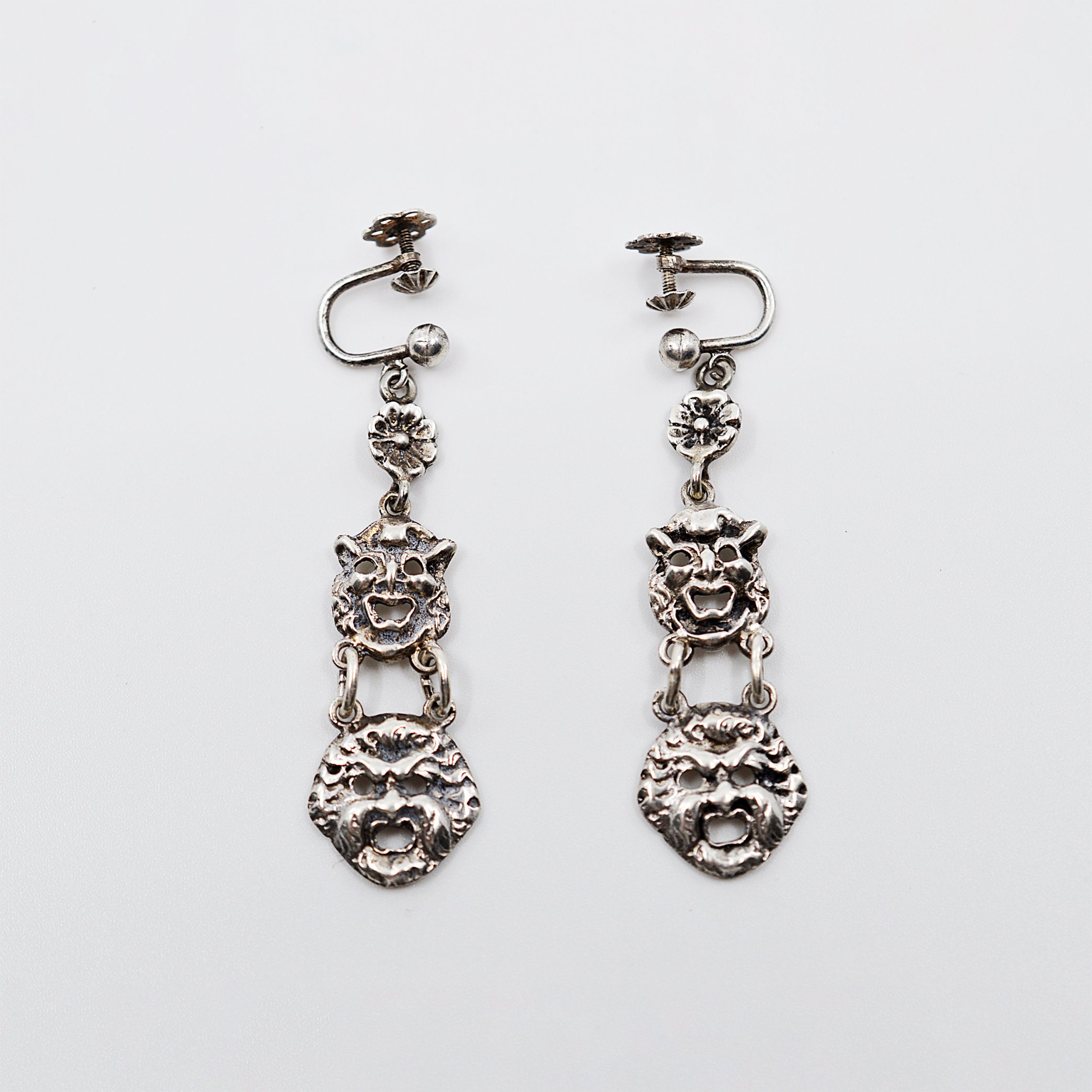 Mid Century Fratelli Peruzzi Italian 800 Silver Comedia Del Arte ...