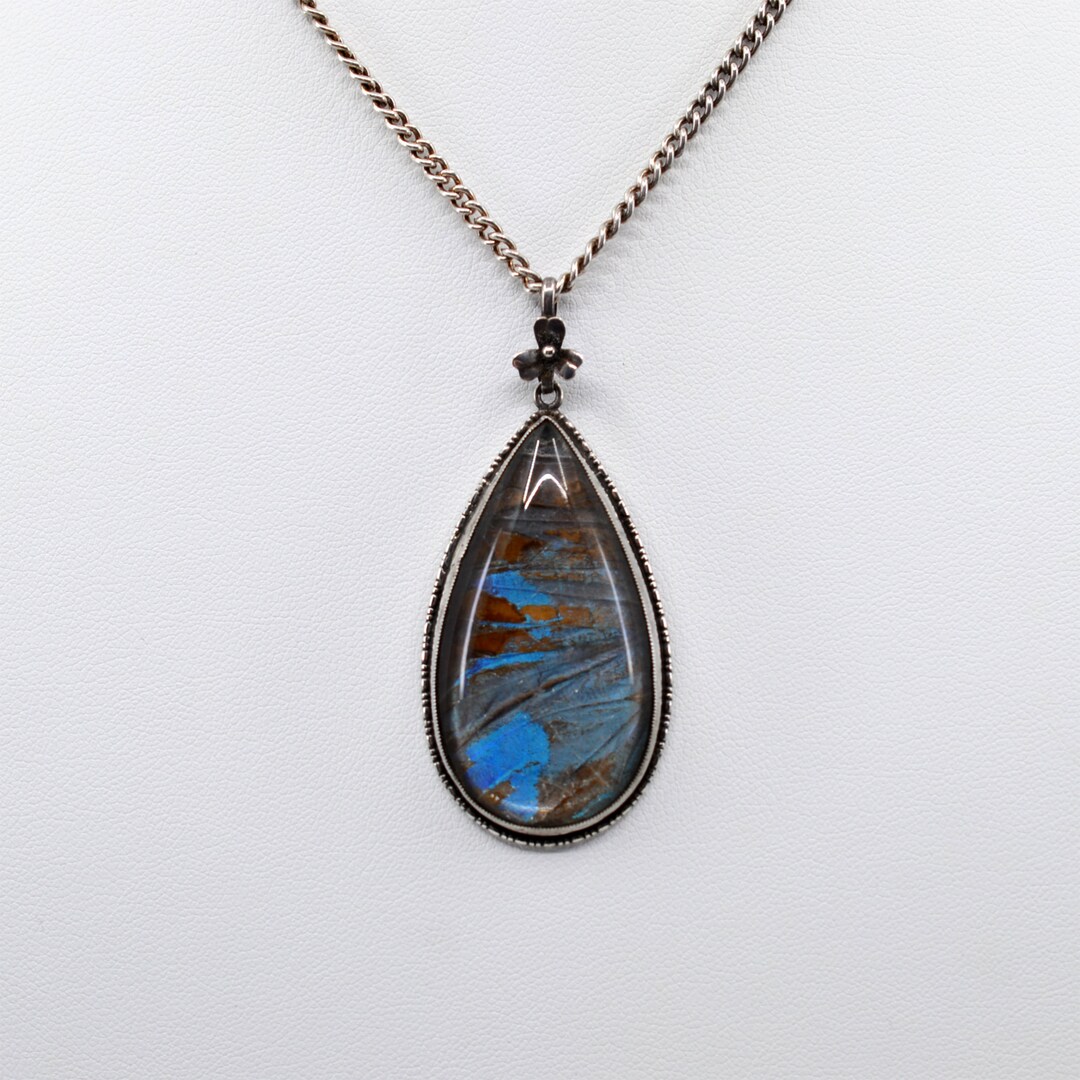 1920s English Sterling Thomas Mott Teardrop Morpho Butterfly Wing ...