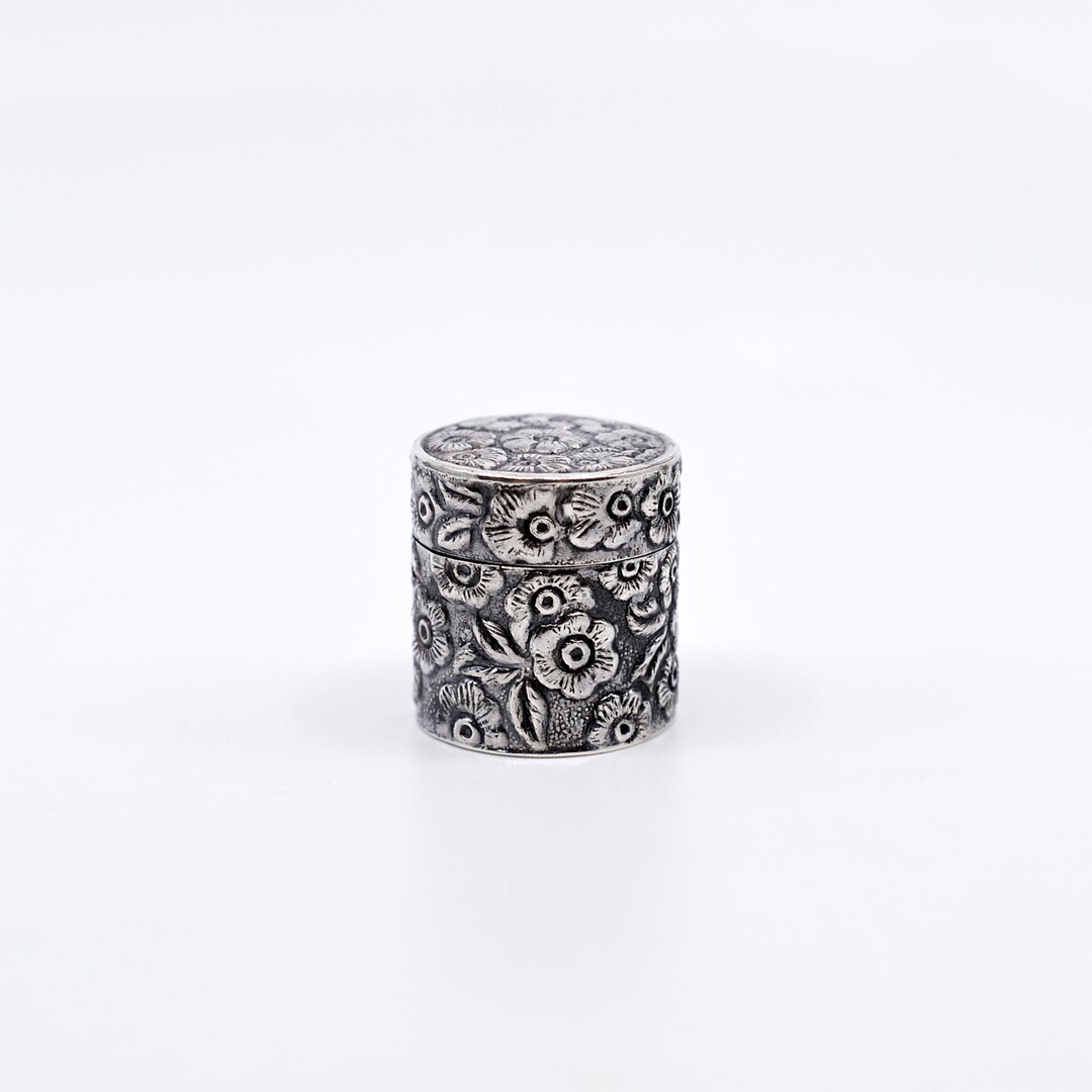 Antique Sterling Silver Floral Chatelaine Thimble Holder - Etsy