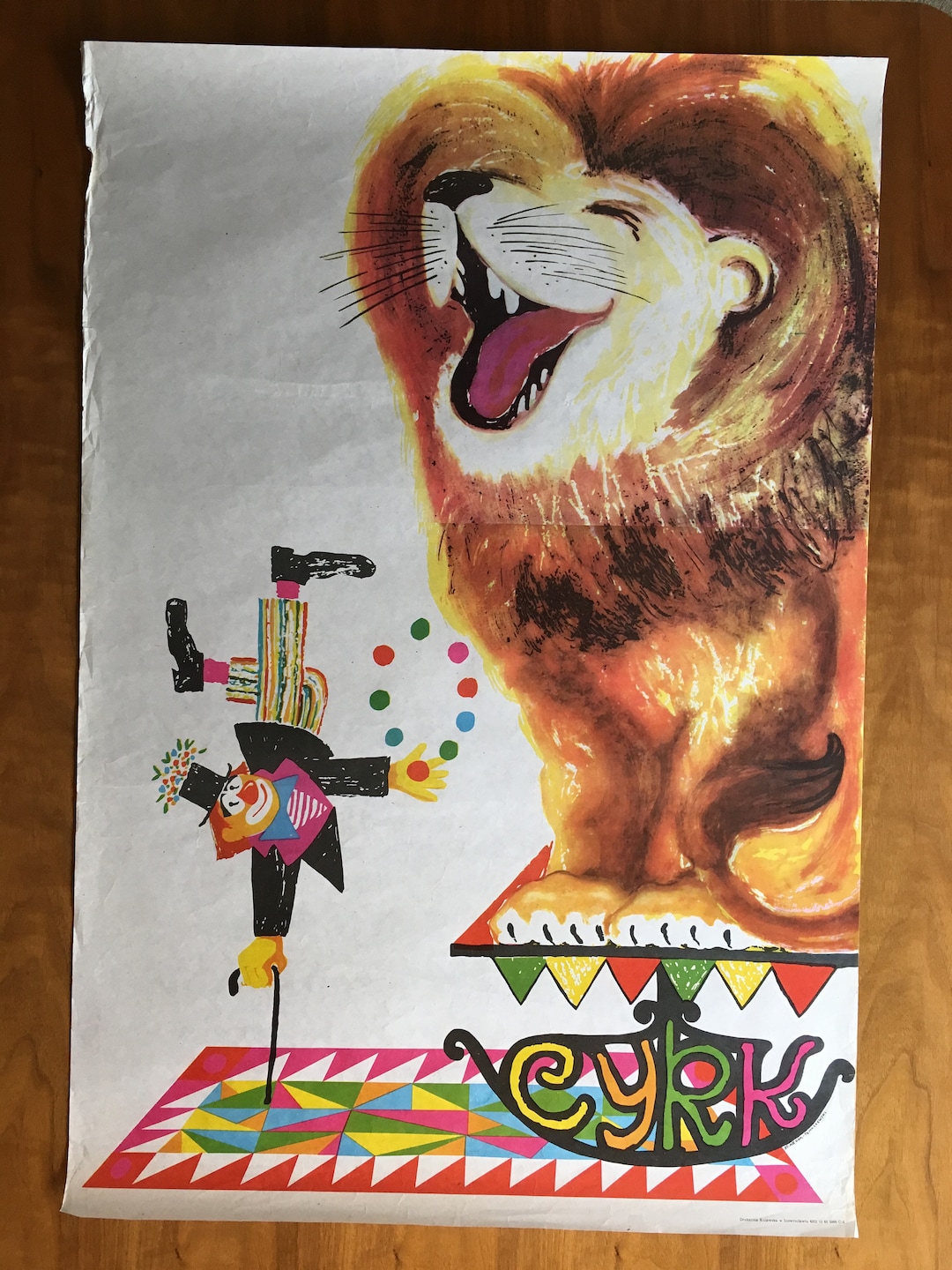 1975 CYRK Polish Circus Poster by Stanislaw Miedza-tomaszewski - Etsy