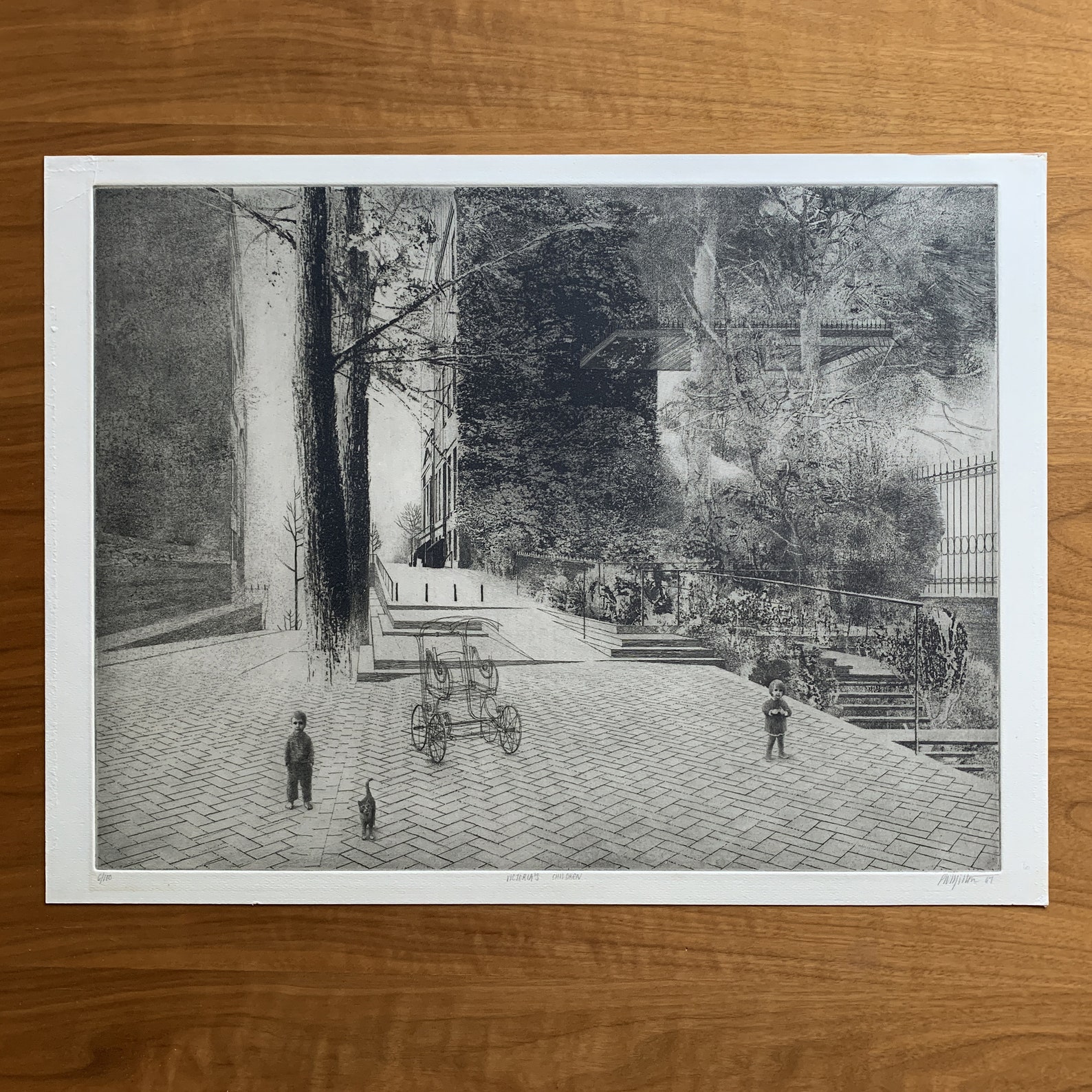 1967 Peter Milton (b. 1930) Etching and Engraving, "victoria's Children ...