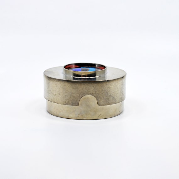 Mid-century Handmade Oval Pewter Box with Inset Ename… - Gem