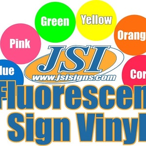Sign Vinyl 12" X 12" Sheet Fluorescent Sheets, Craft Vinyl, Stickers ...