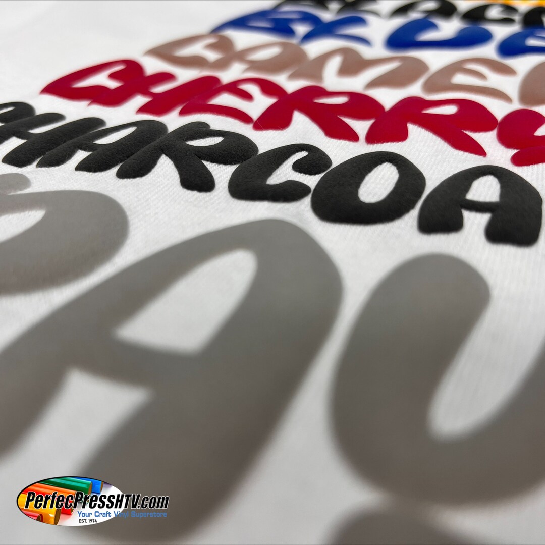 12" and 20" Sheets of 3D Puff / Foam Heat Transfer Vinyl HTV Sheets ...