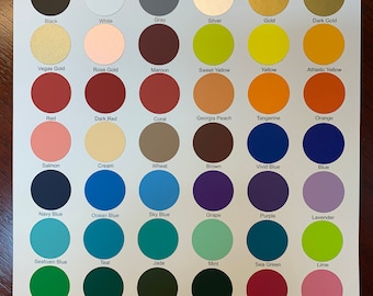 HTV Glitter COLOR CHART perfecpress Brand This - Etsy