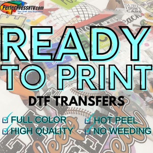 Ready to Print DTF Transfer, Ready to Press Film Transfer for Any Type ...