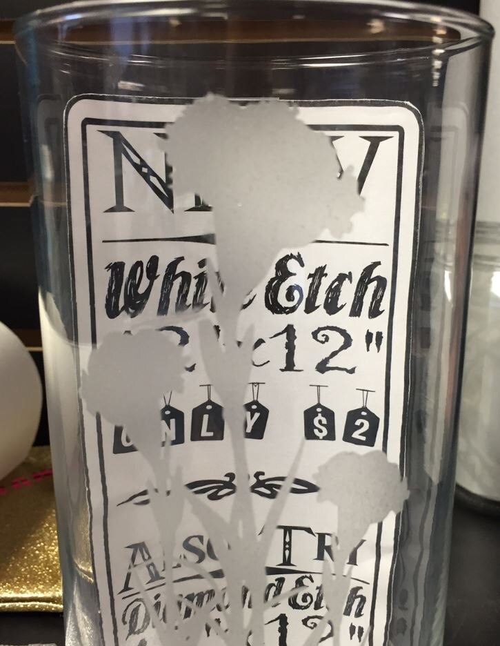 Sign Vinyl Etch, Etch Glass, Sticky Craft Vinyl Sheets 12" X 12" - Etsy