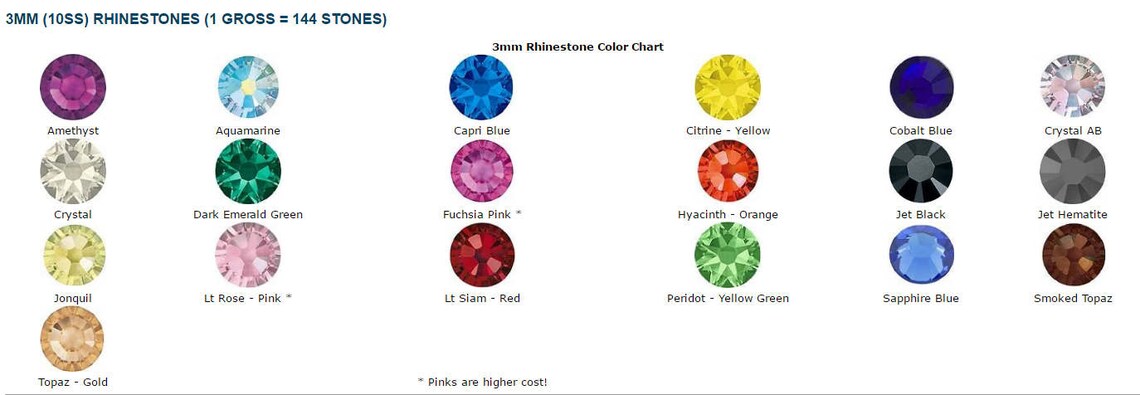 Rhinestones Hotfix 3mm (10ss) 25 Gross Bag - Etsy