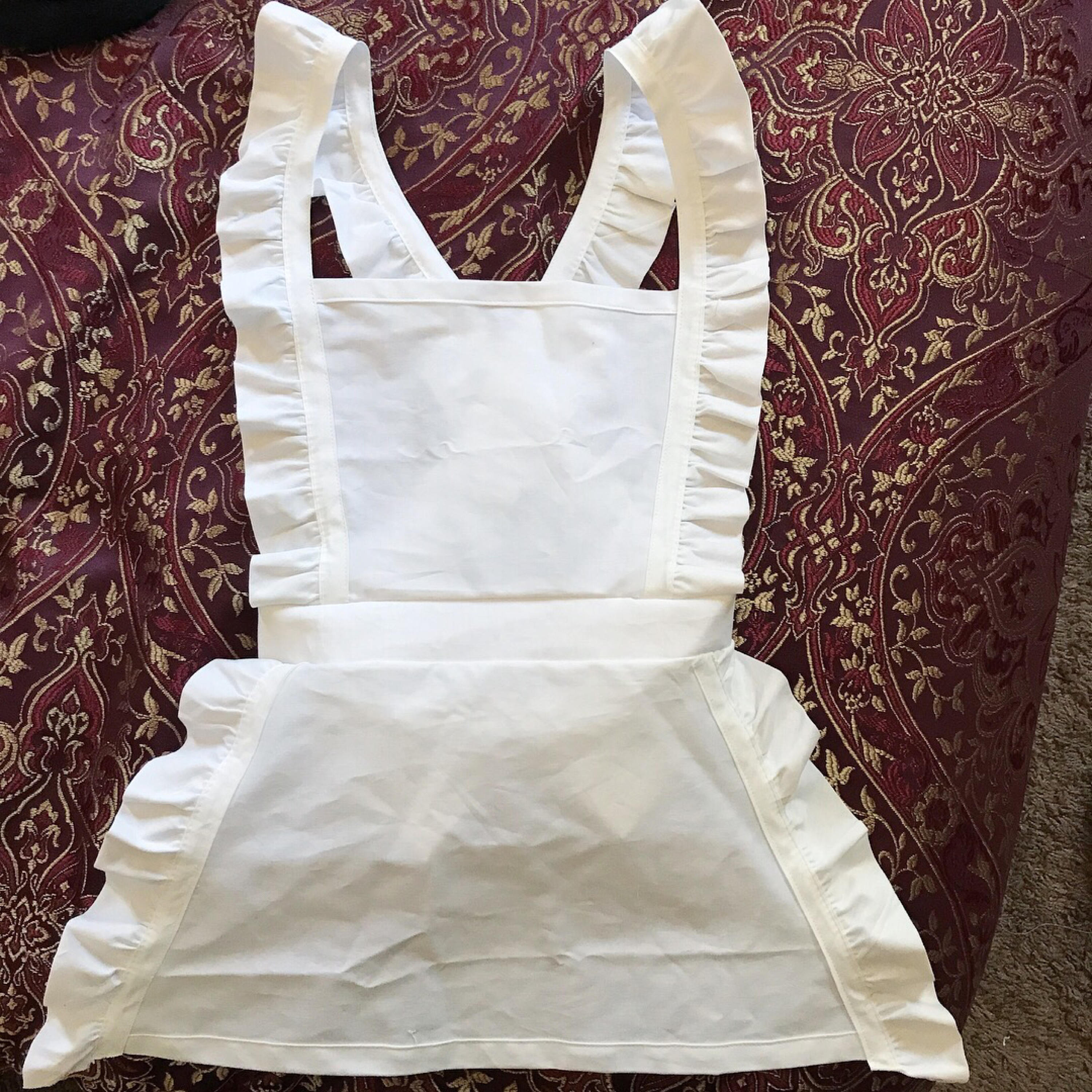 Ruffled White Apron - Etsy