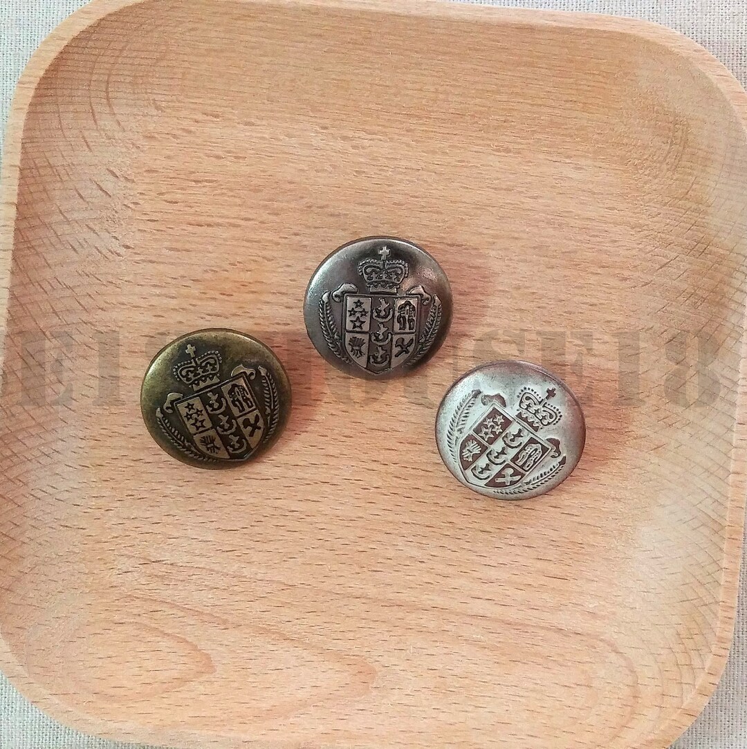 10 PCS 25mm 1 Metal Shank Sewing Buttons for Coat, Jacket, Blazer, Suit ...