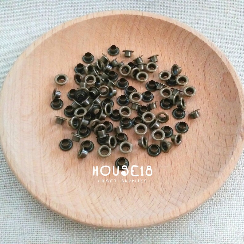 4mm Antique Bronze Brass Eyelet 500 PCS - Etsy