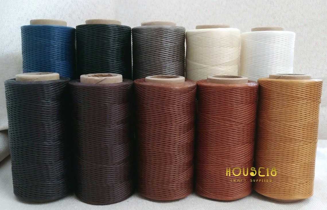 Waxed Polyester Thread for Leather Hand Sewing Leathercraft - Etsy