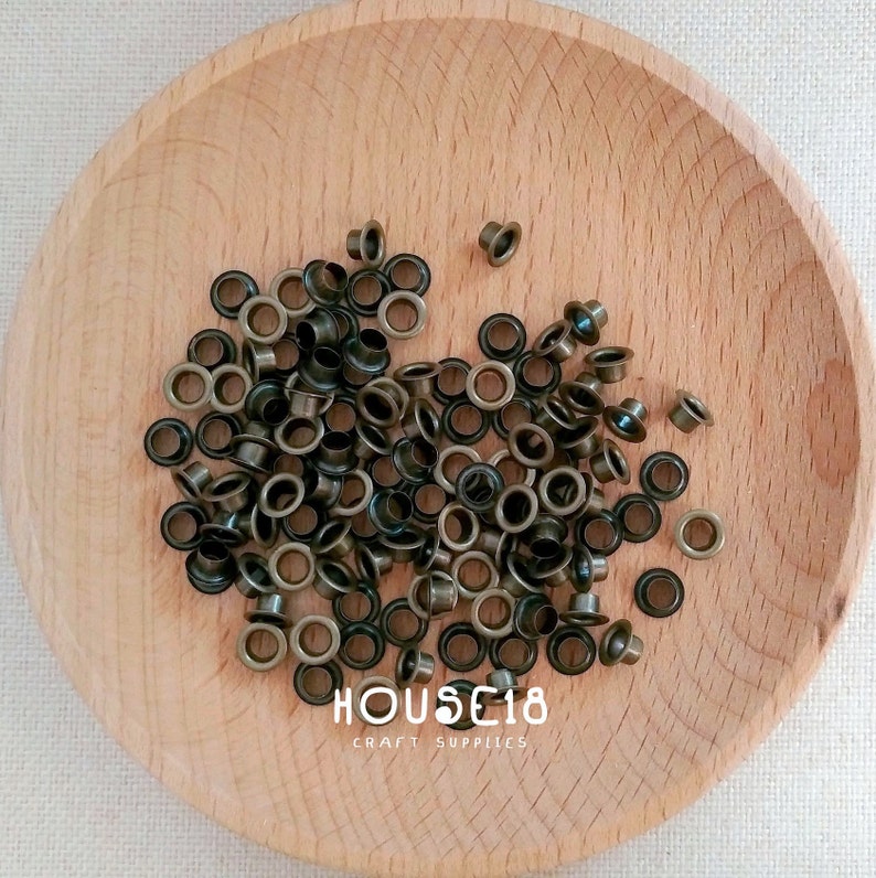 4mm Antique Bronze Brass Eyelet 500 PCS - Etsy