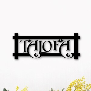 TALOFA Welcome Sign Metal Front Door Hanger Polynesian Art Samoan Metal ...