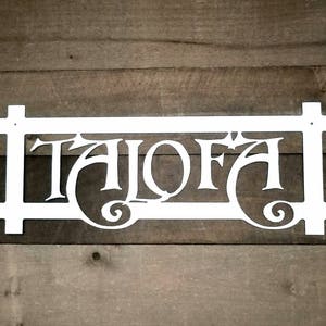 TALOFA Welcome Sign Metal Front Door Hanger Polynesian Art Samoan Metal ...