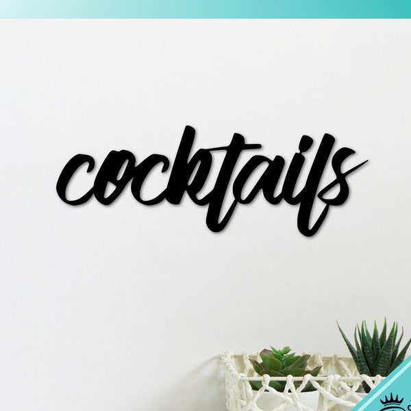 Cocktail Sign for Home Bar - Etsy