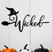 Metal Wicked Witch Sign Metal Wall Art Halloween Sign Witch Decor ...