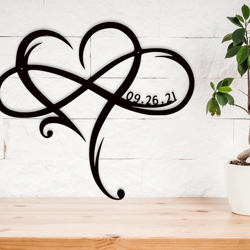 Personalized Infinity Heart Metal Sign Infinity Sign - Etsy