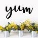Yum Sign Metal Word Art Kitchen Sign Dining Room Decor - Etsy