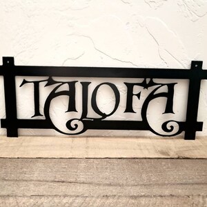 TALOFA Welcome Sign Metal Front Door Hanger Polynesian Art Samoan Metal ...