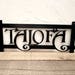 TALOFA Welcome Sign Metal Front Door Hanger Polynesian Art Samoan Metal ...