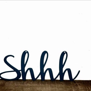 Shhh Sign Word Art Metal Wall Decor Master Bedroom Decor Nursery Room ...