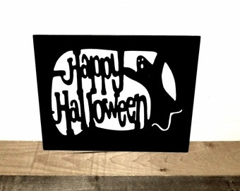 Happy halloween sign | Etsy