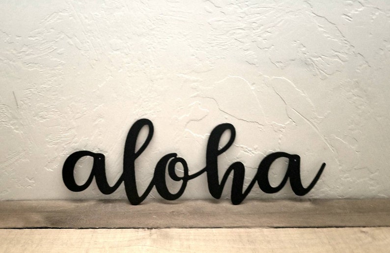 Hawaiian Aloha Sign Metal Wall Word for the Wall Beach - Etsy