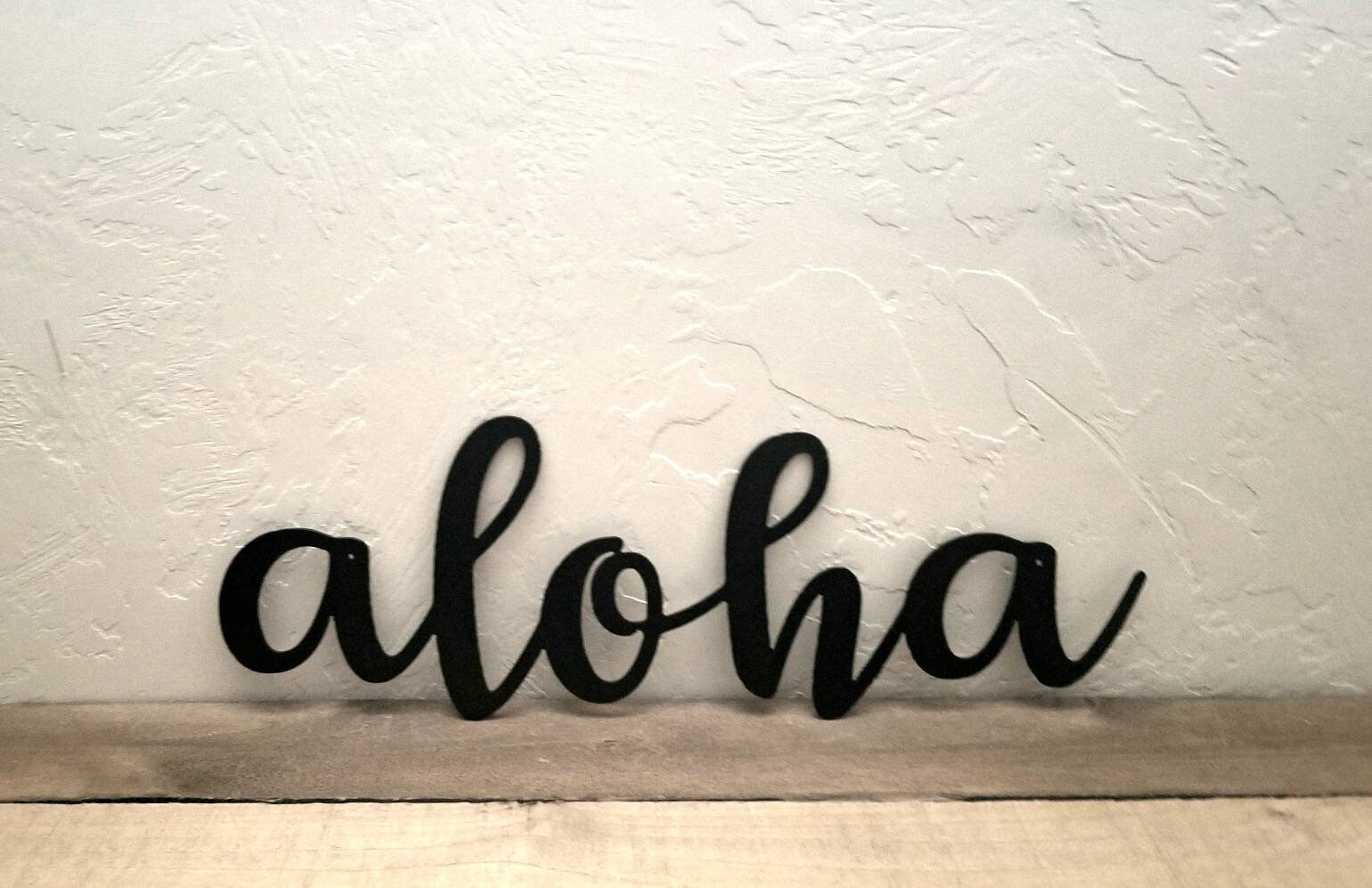 Hawaiian Aloha Sign Metal Wall Word for the Wall Beach | Etsy