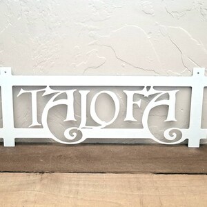 TALOFA Welcome Sign Metal Front Door Hanger Polynesian Art Samoan Metal ...