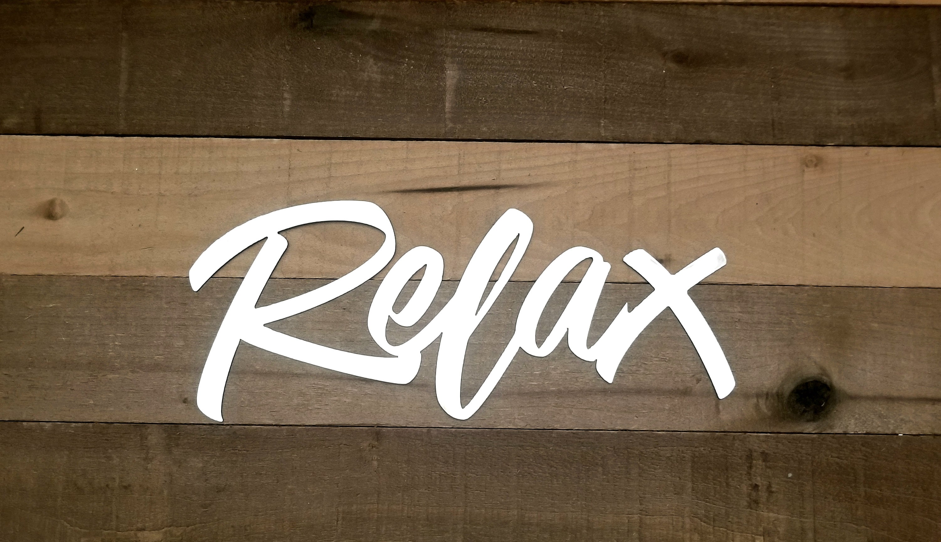 Relax Metal Sign Relaxation Gifts Relax Letters Master - Etsy