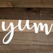 Yum Sign Metal Word Art Kitchen Sign Dining Room Decor - Etsy