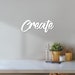 Create Sign Metal Wall Art Word Wall Decor Create Word Wall Hanging ...