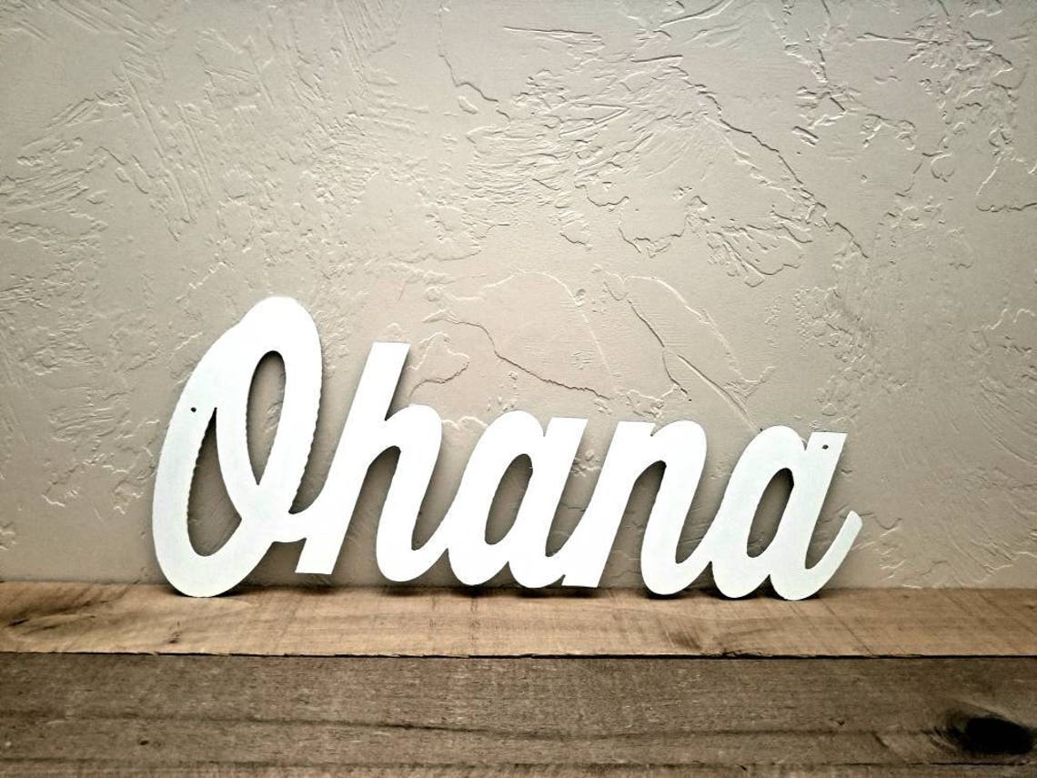 Ohana Sign Metal Word Hawaii Decor Island Art Hawaiian | Etsy
