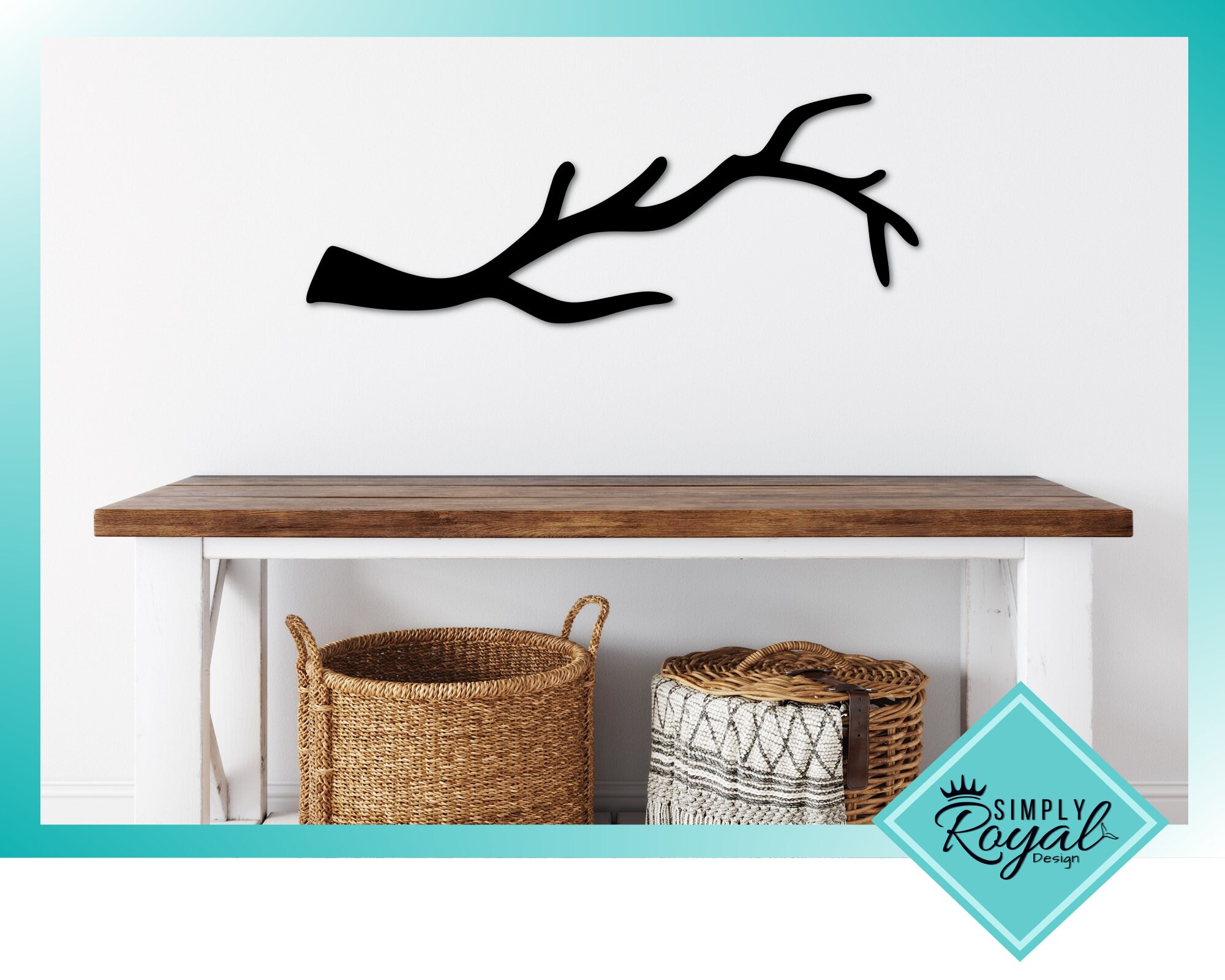 Tree Branch Wall Art Rustic Decor Single Tree Branch Metal | Etsy