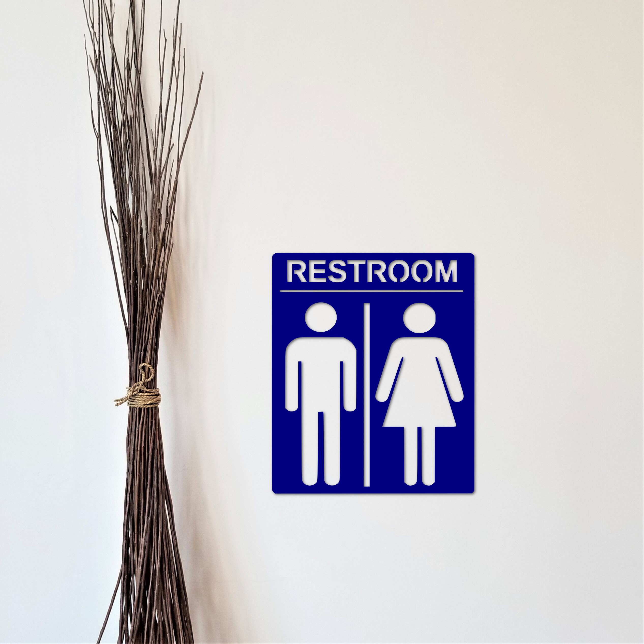 Metal Restroom Sign Restroom Door Sign Restroom Decor - Etsy Canada