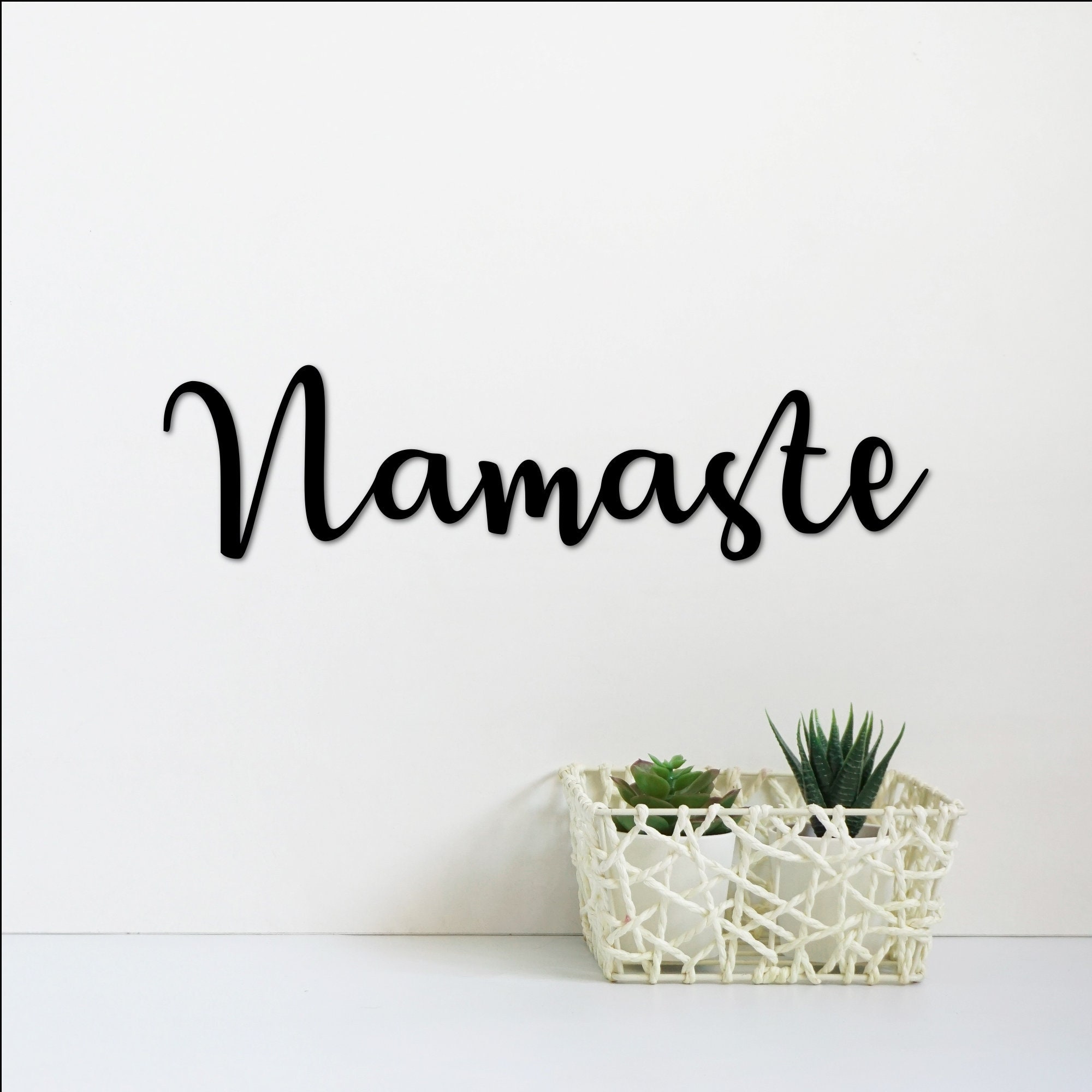 Namaste Sign Metal Wall Art Namaste Word Art Yoga Studio - Etsy