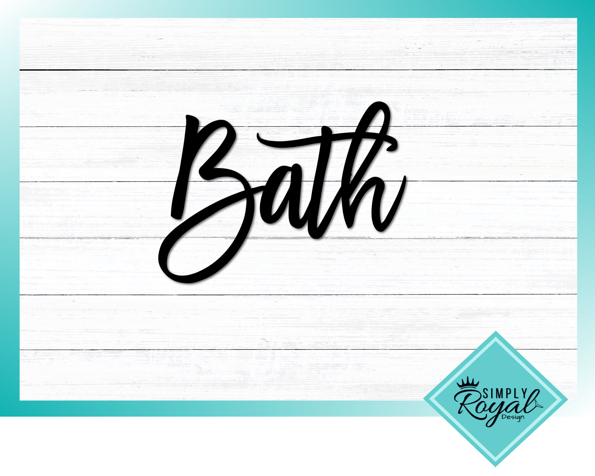 Bath Sign Cursive Bathroom Sign Metal Cursive Word Sign - Etsy