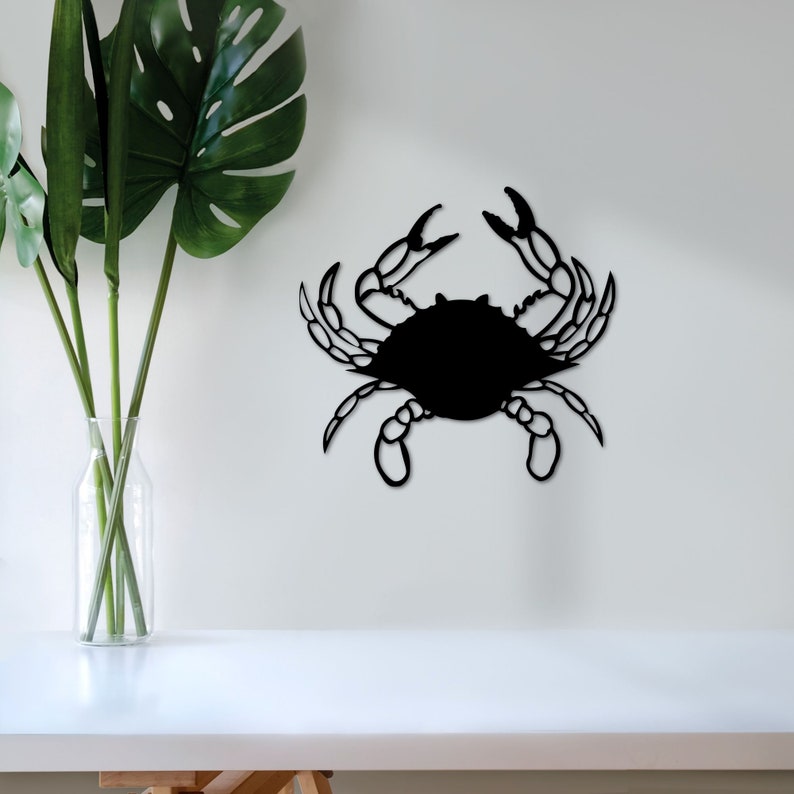 Crab Metal Wall Decor Crab Sign Ocean Decor Kids Room - Etsy Australia