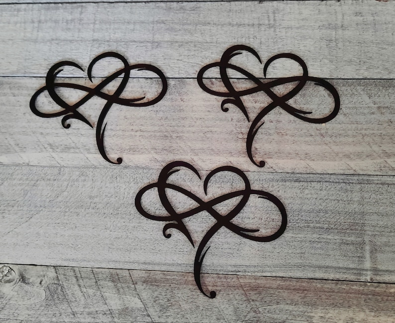 Infinity Heart Metal Wall Art Infinity Symbol and Heart - Etsy