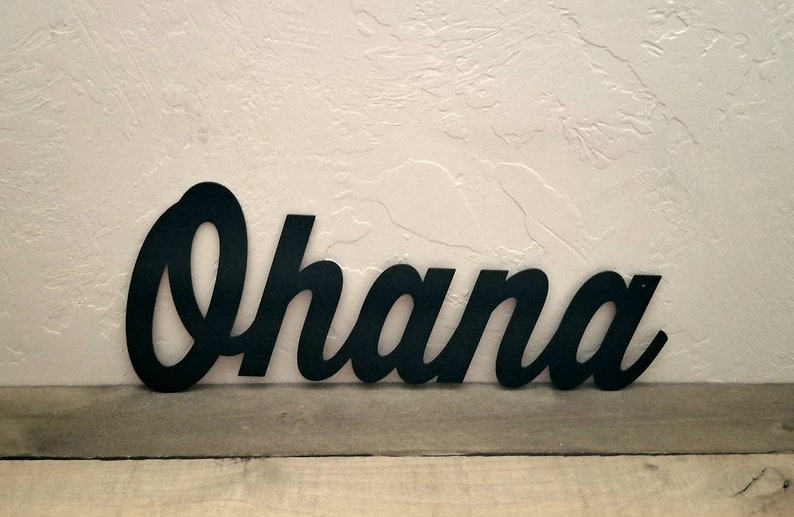 Ohana Sign Metal Word Hawaii Decor Island Art Hawaiian | Etsy