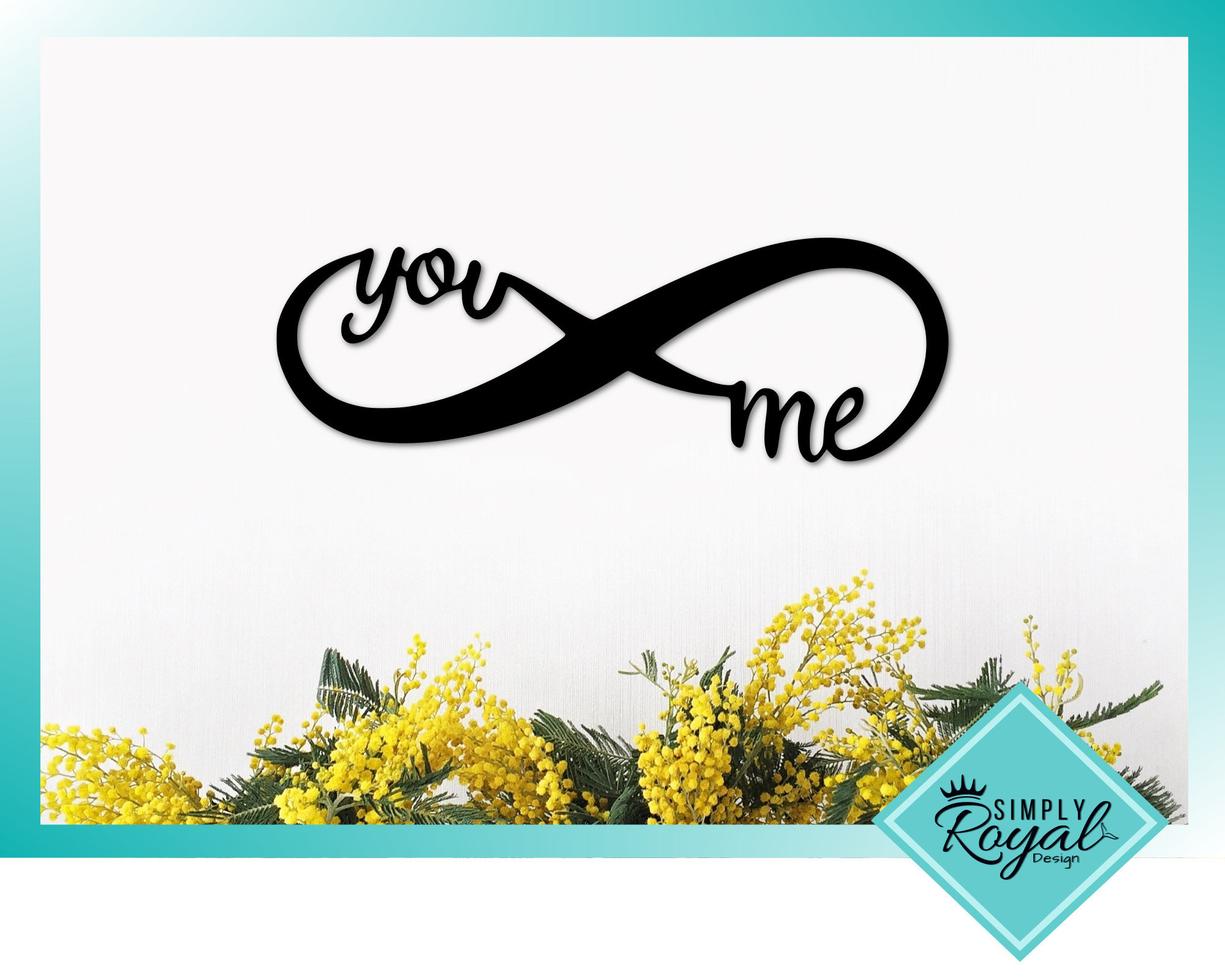 You and Me Infinity Sign Metal Infinity Forever Love Decor | Etsy