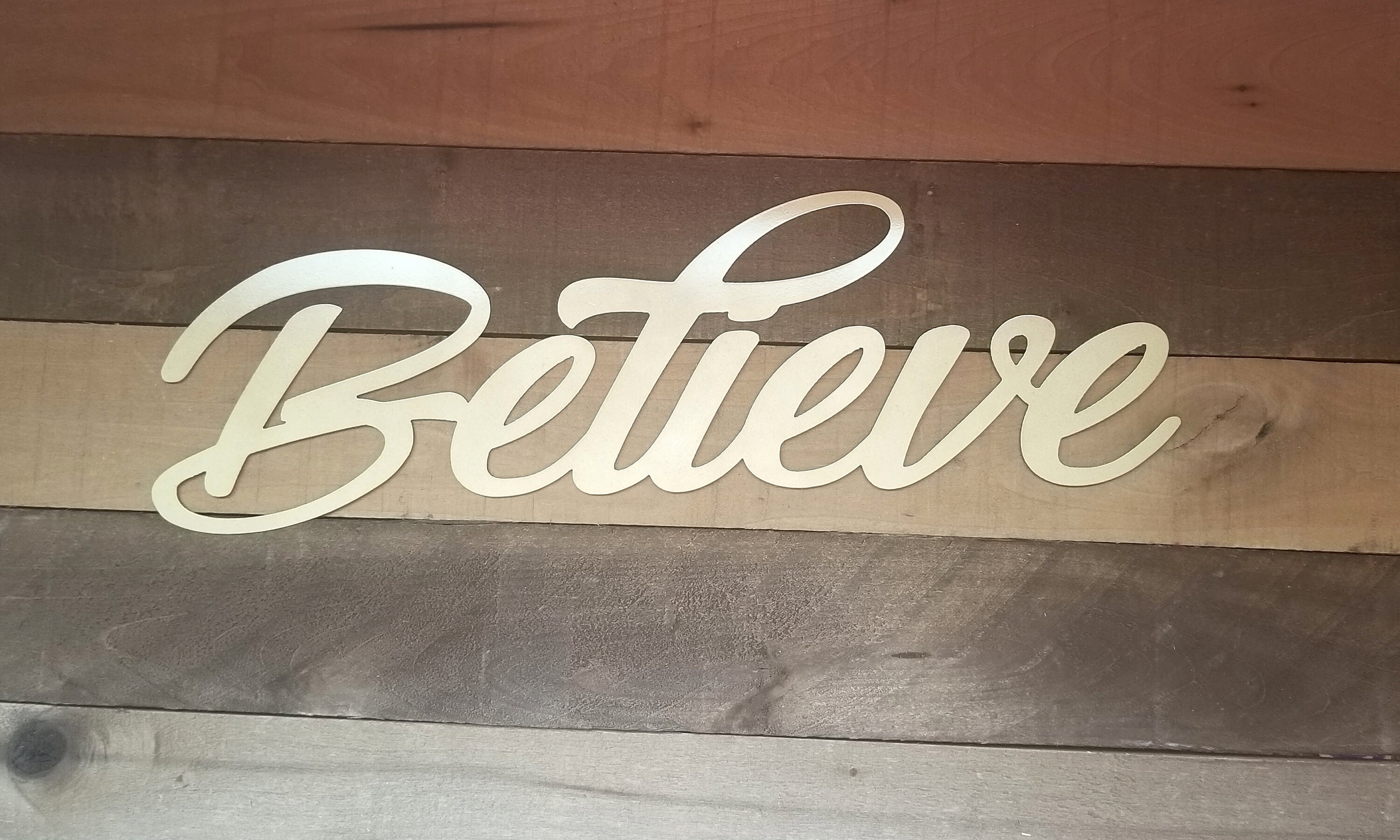 Metal Believe Sign Believe Word Rustic Word Art Sign | Etsy