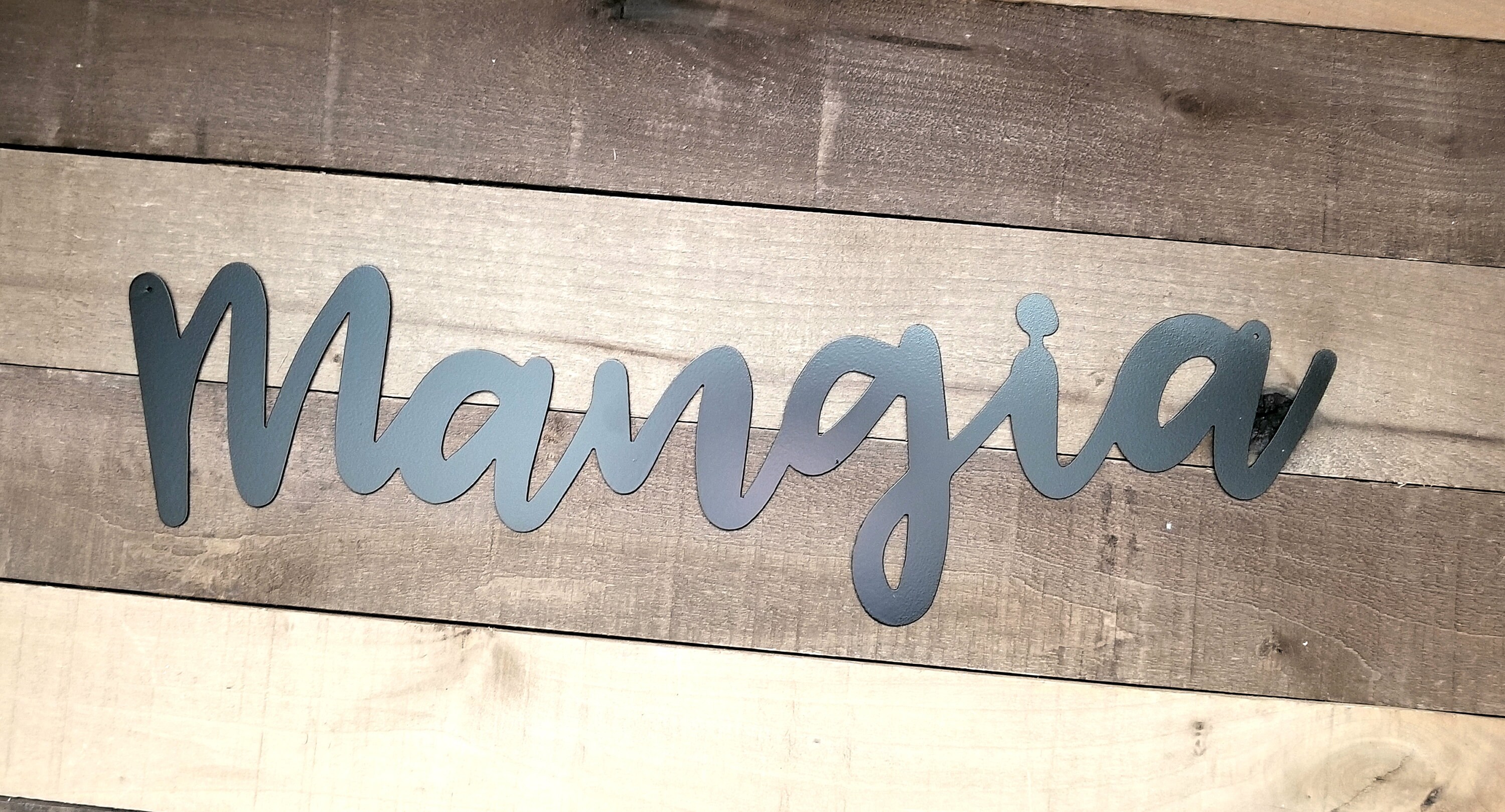 Mangia Sign Kitchen Metal Wall Art Mangia Kitchen Sign | Etsy