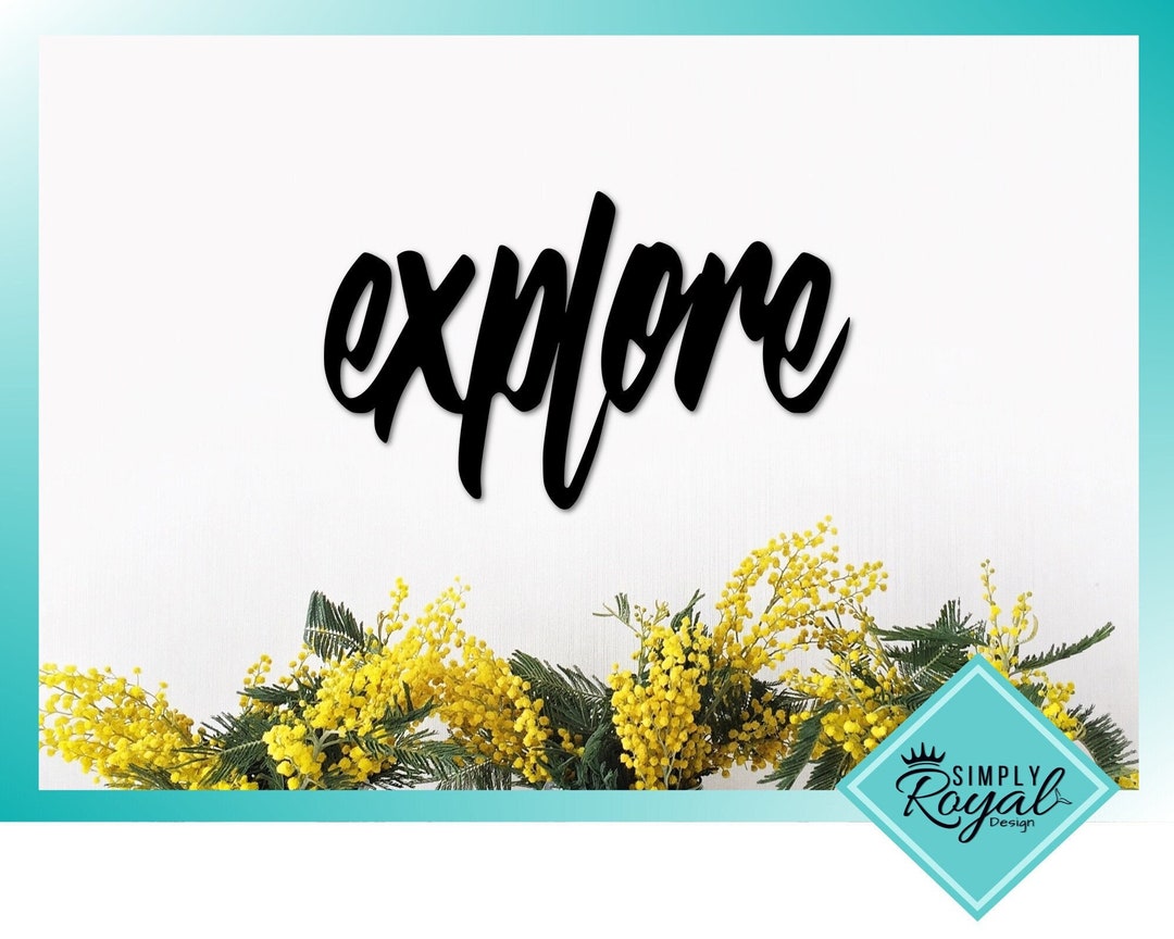 Explore Sign Metal Wall Art Travel Sign Adventure Decor Travel Gift ...
