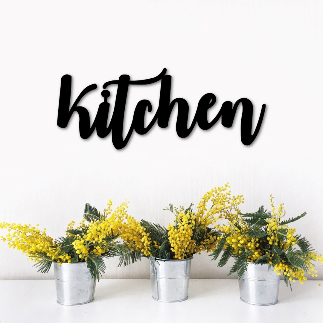 Kitchen Sign Metal Word Art Kitchen Wall Decor Kitchen - Etsy