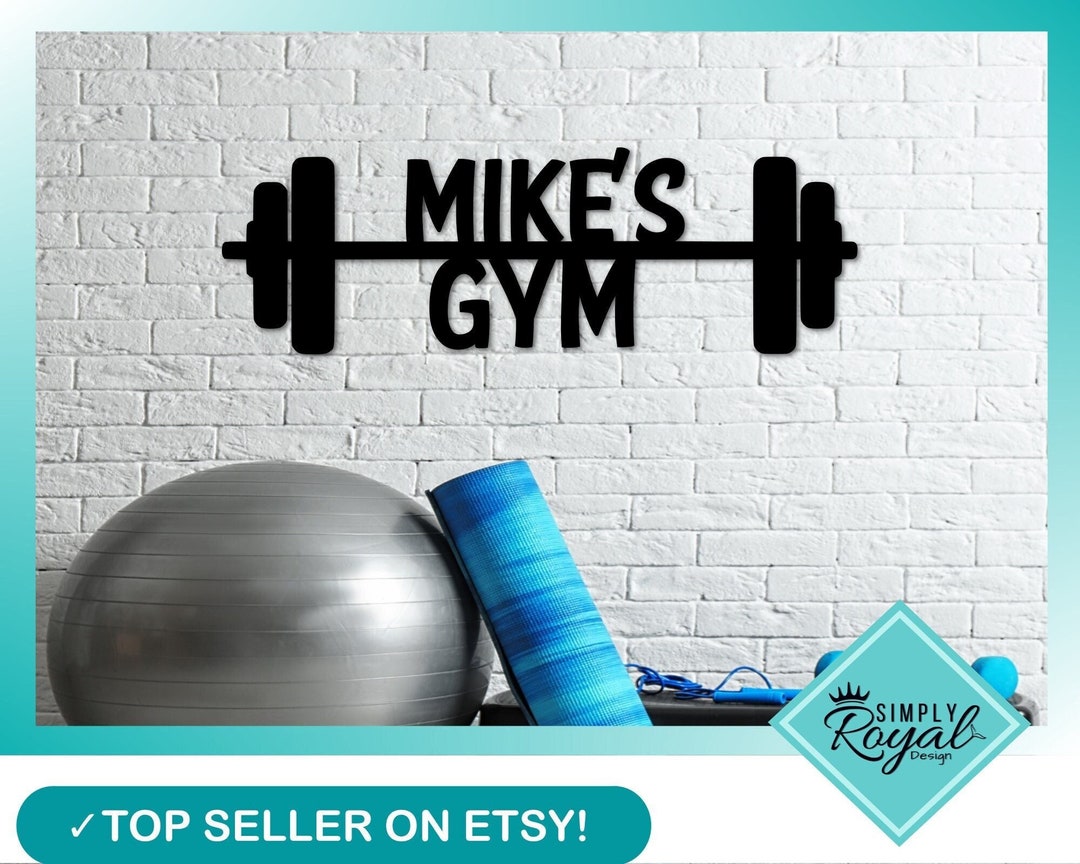 Personalized Gym Sign With Name Custom First or Last Name Metal Sign ...