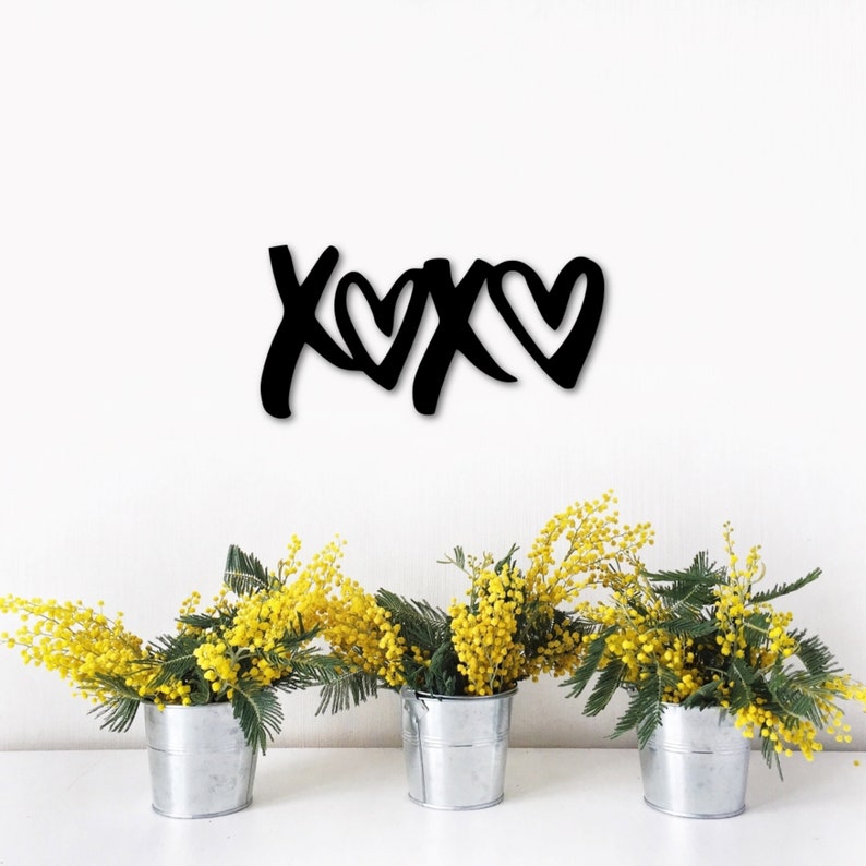 Love Xoxo Sign Hugs And Kisses Metal Wall Art Etsy